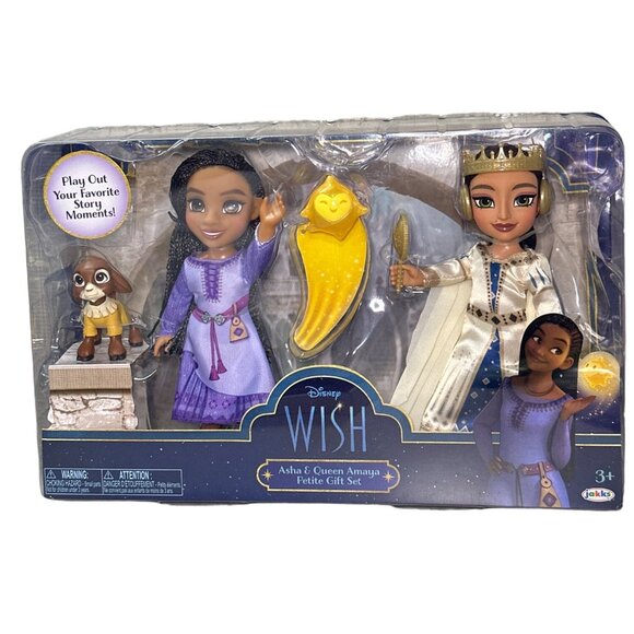 Jakks | Toys | Disney Wish Asha Queen Amaya Petite Gift Set Disney Wish ...